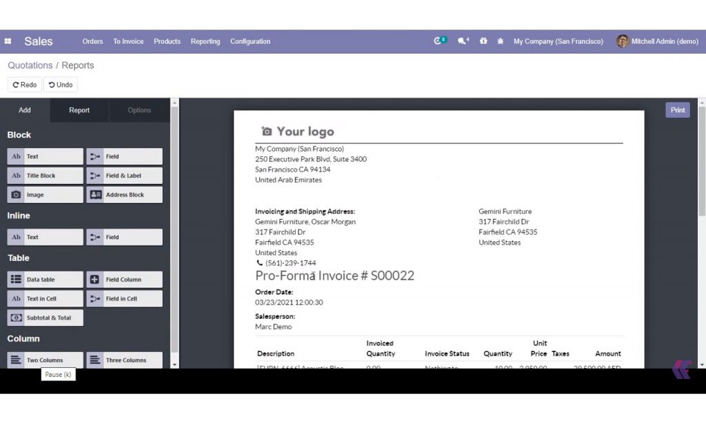 No1 Best-selling Odoo Report Designer To Modify Reports